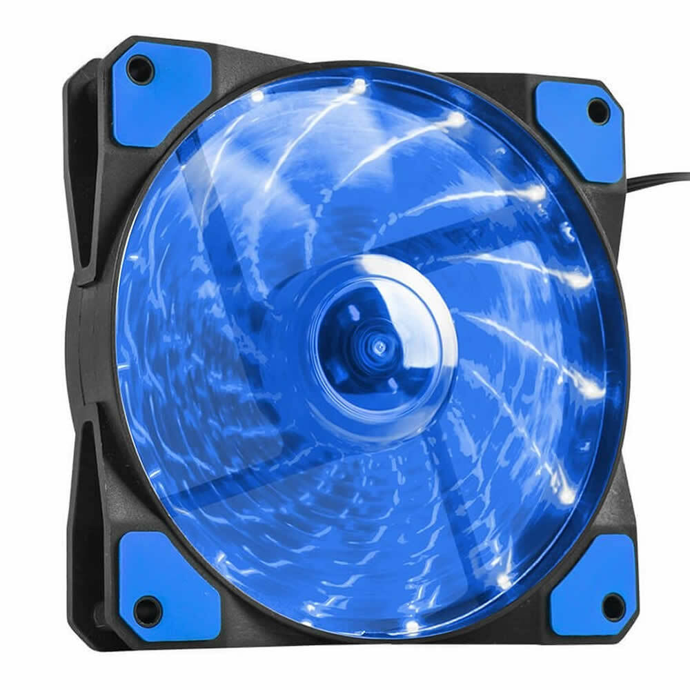 Jedel 120mm Blue LED PC Case Cooling Fan - DigiDirect